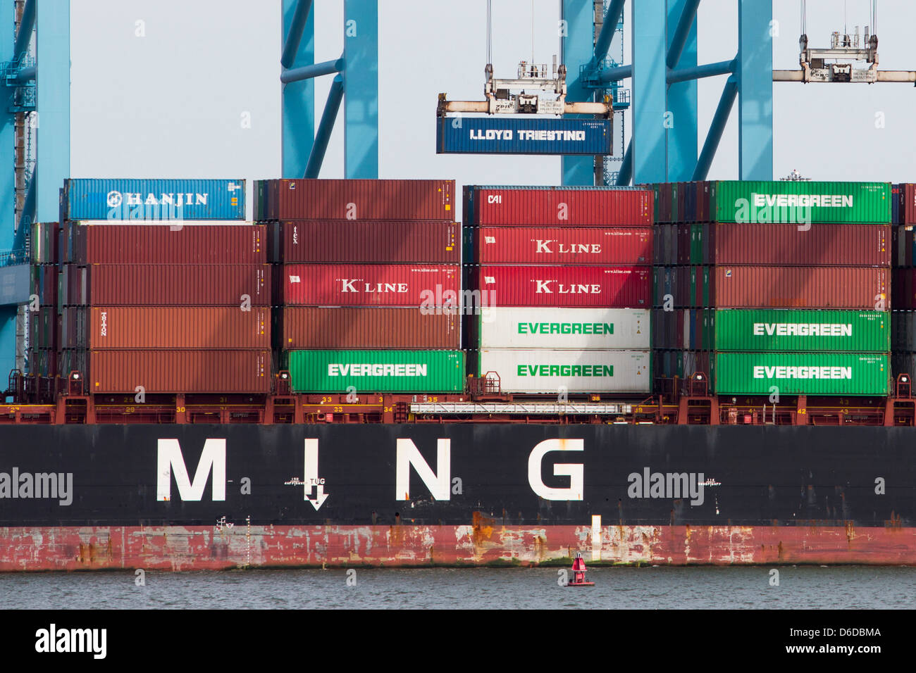 A containerized shipping terminal at the Port Of Virginia in Norfolk ...