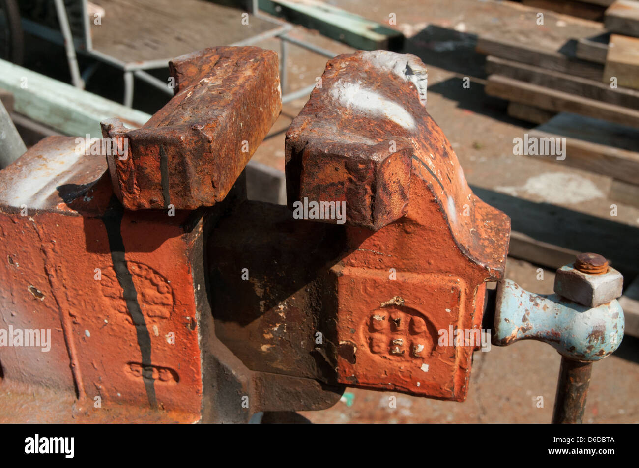 Rusty old tools on a pier in Gloucester, Massachusetts Stock Photo - Alamy