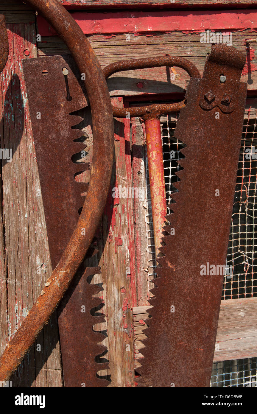 Rusty old tools on a pier in Gloucester, Massachusetts Stock Photo - Alamy