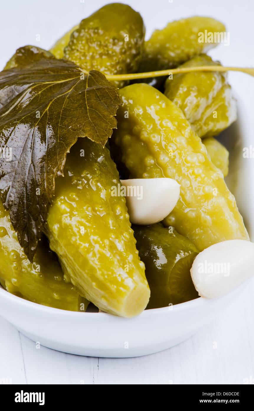 Pickles in bowl Stock Photo - Alamy