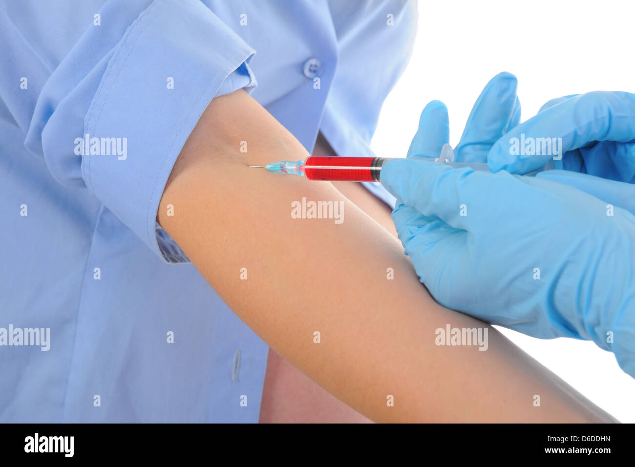Young doctor makes the patient an injection Stock Photo - Alamy