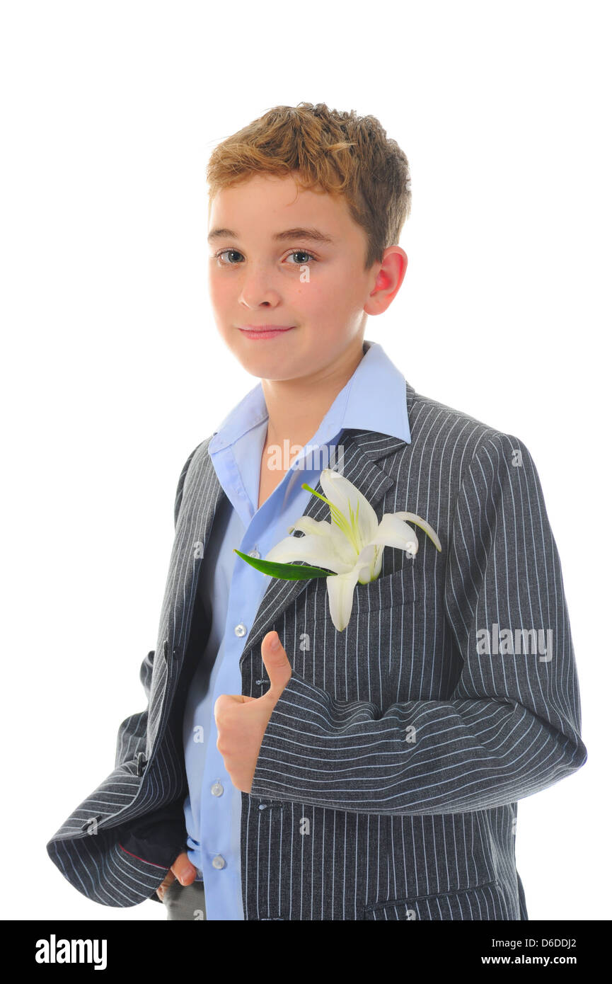 boy with flower Stock Photo - Alamy