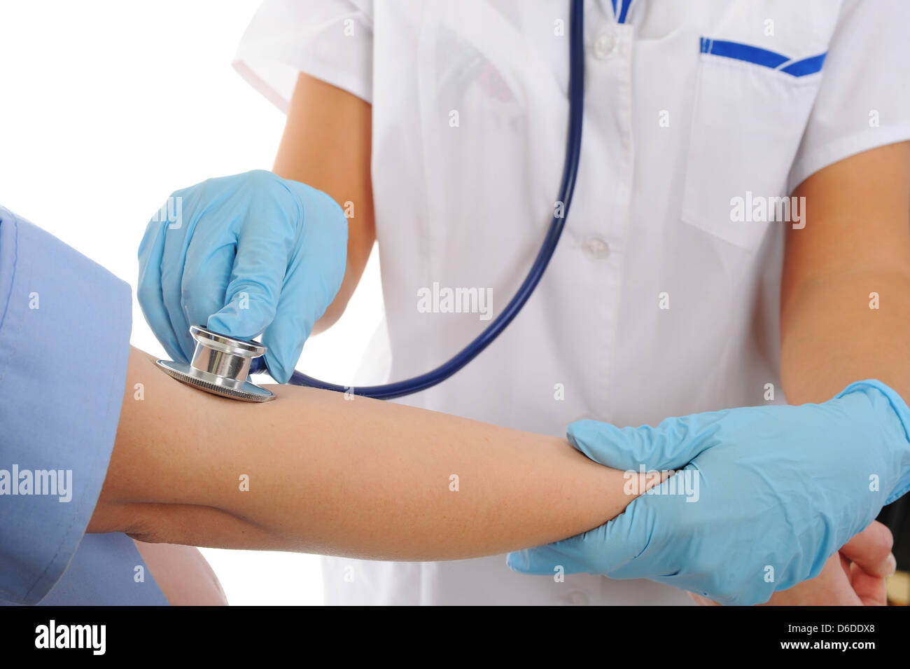 Hands With Stethoscope Stock Photo - Alamy