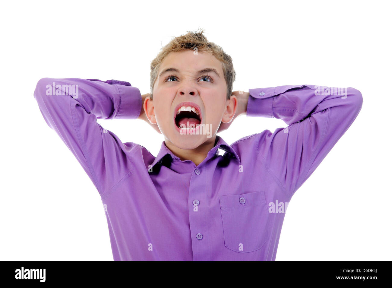 Angry little boy Stock Photo - Alamy