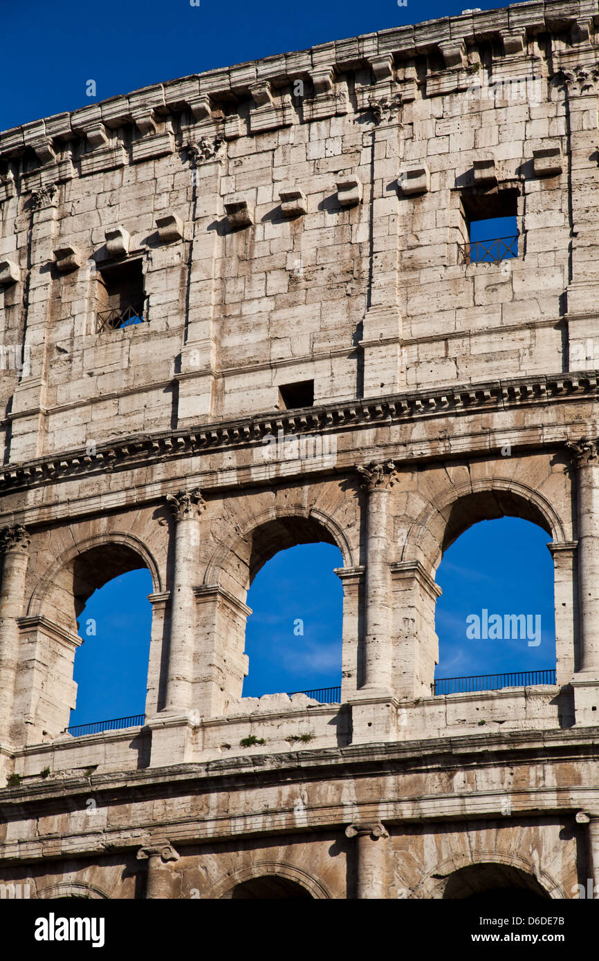 Colosseum with blue sky Stock Photo - Alamy