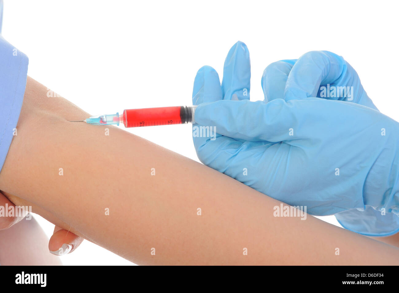 Young doctor makes the patient an injection Stock Photo - Alamy