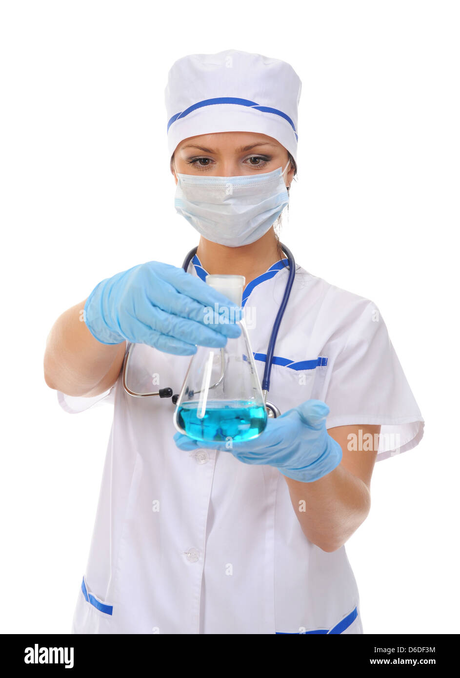 Handsome doctor of medicine in his hands Stock Photo - Alamy