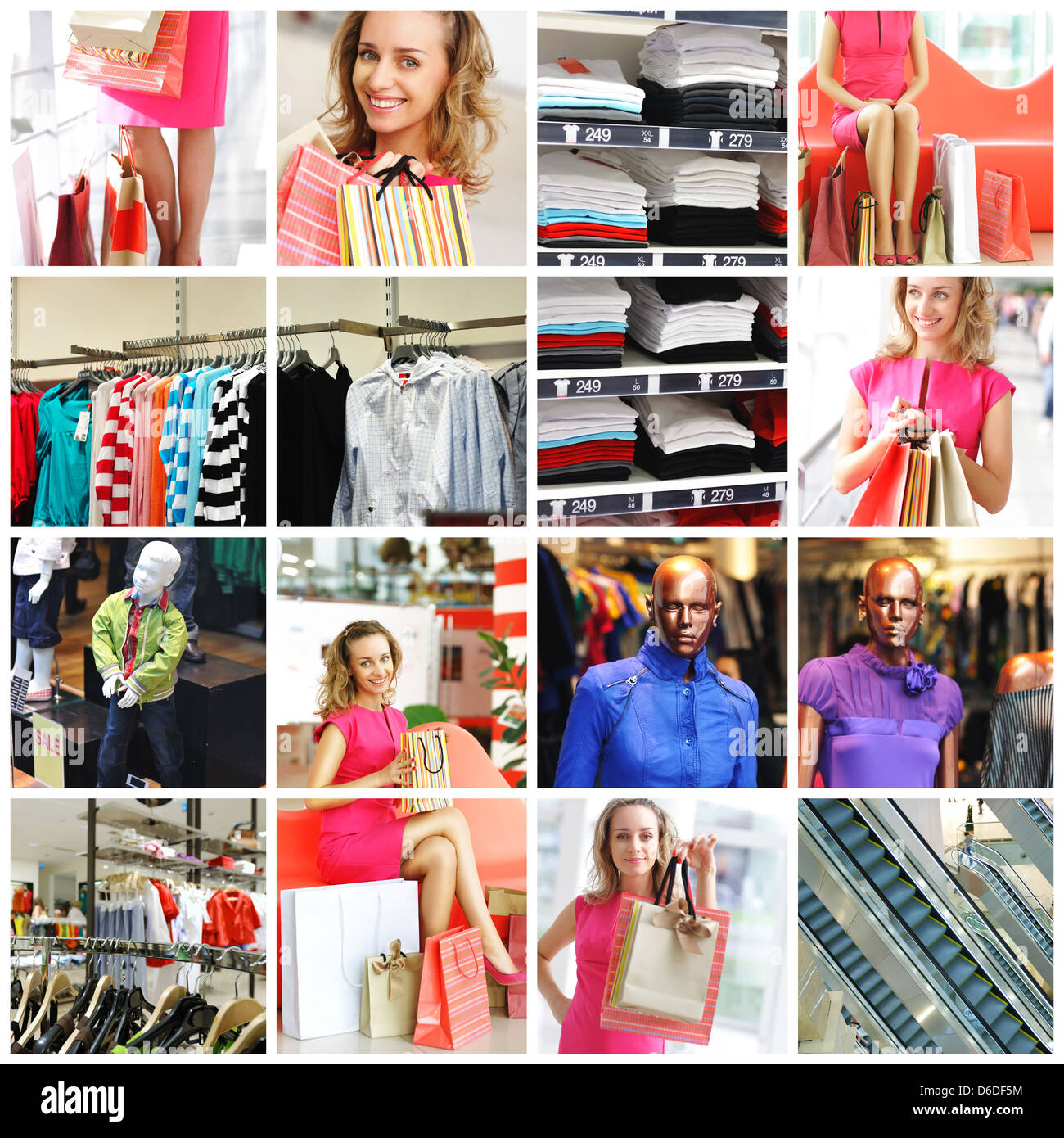 Shopping collage hi-res stock photography and images - Alamy