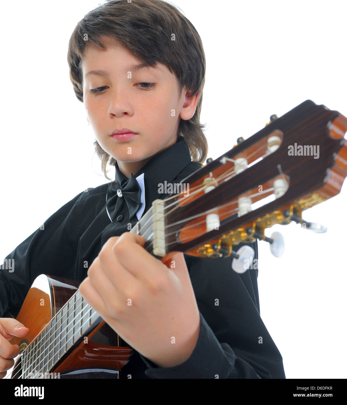 Little boy musician playing guitar Stock Photo - Alamy