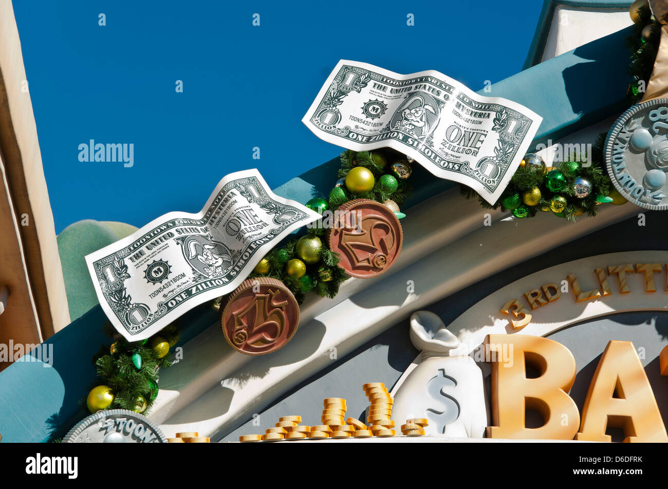 Money at Disneyland Amusement Park, Anaheim, California USA Stock Photo ...