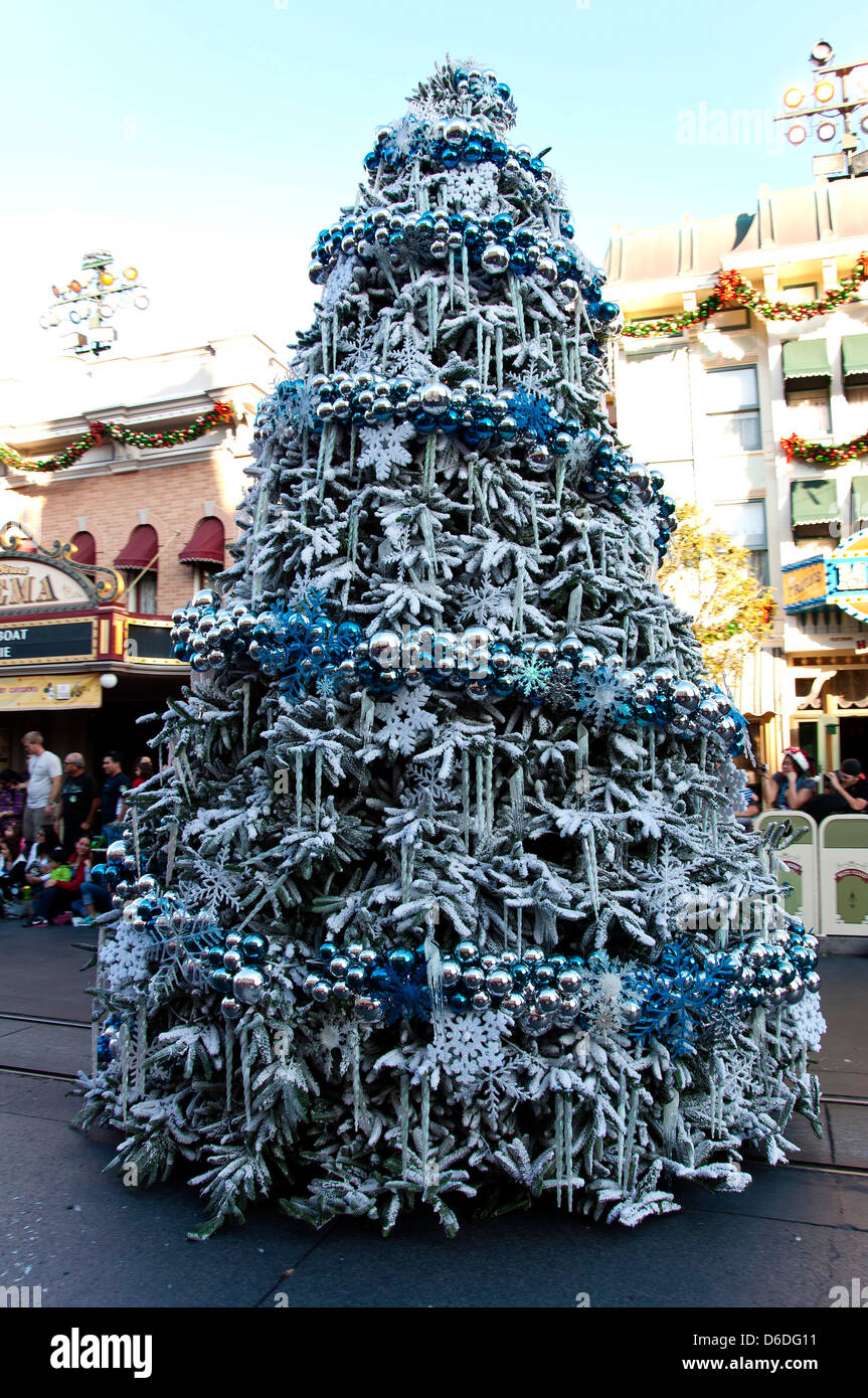 Christmas tree at Disneyland Amusement Park, Anaheim, California USA ...