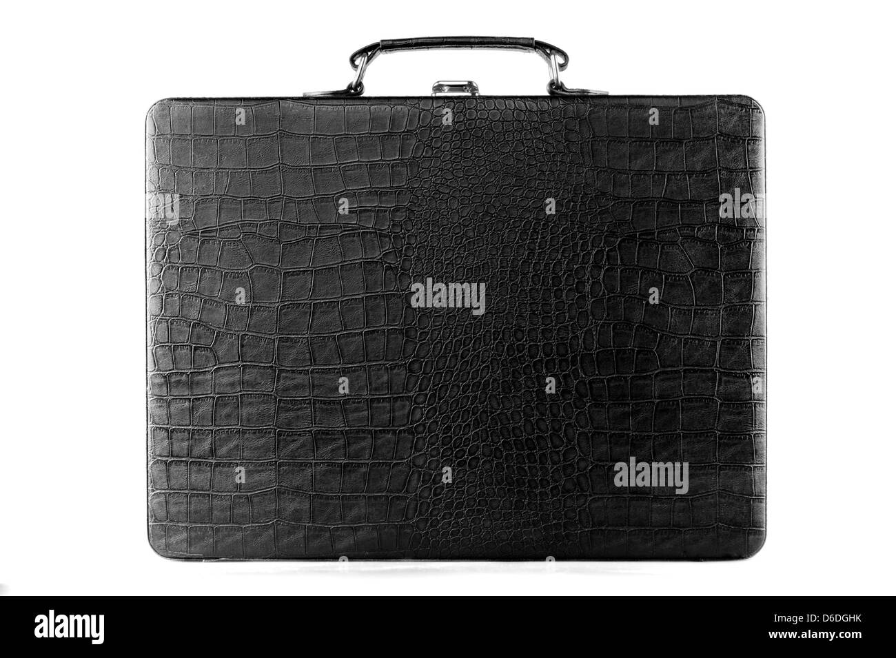 Black Leather Carrying Case on white background Stock Photo - Alamy