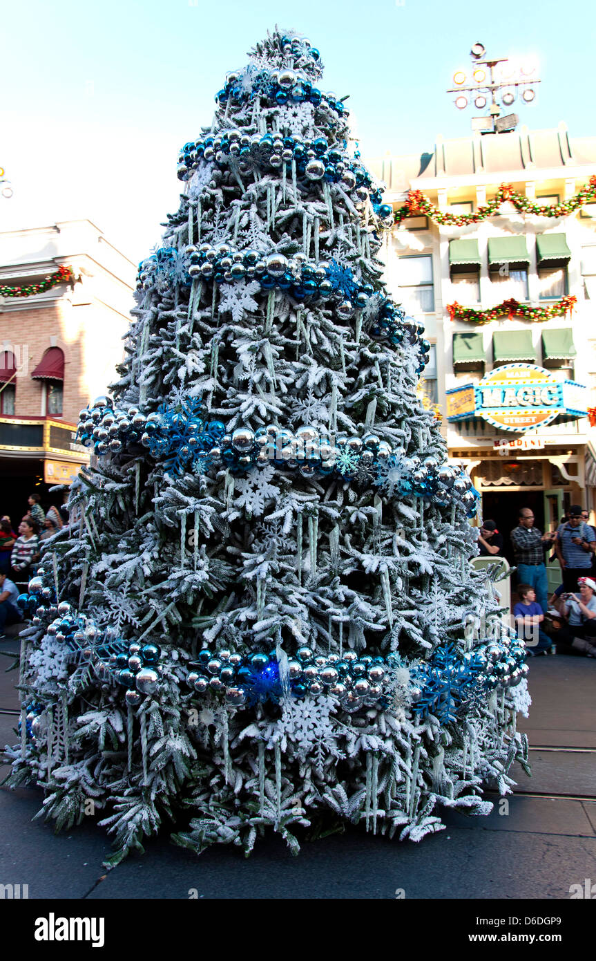 Christmas tree at Disneyland Amusement Park, Anaheim, California USA ...