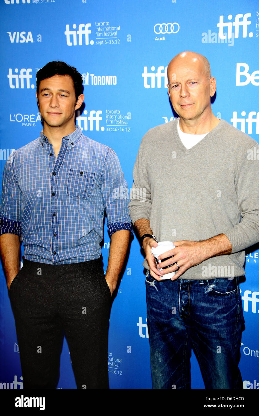 Joseph Gordon Levitt And Bruce Willis High Resolution Stock Photography ...