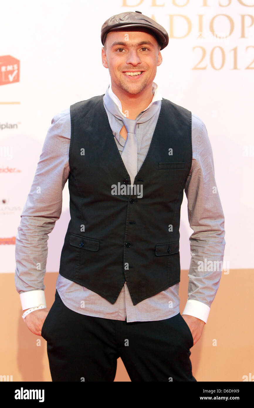 Singer Max Mutzke poses for the camera during the red carpet event of ...