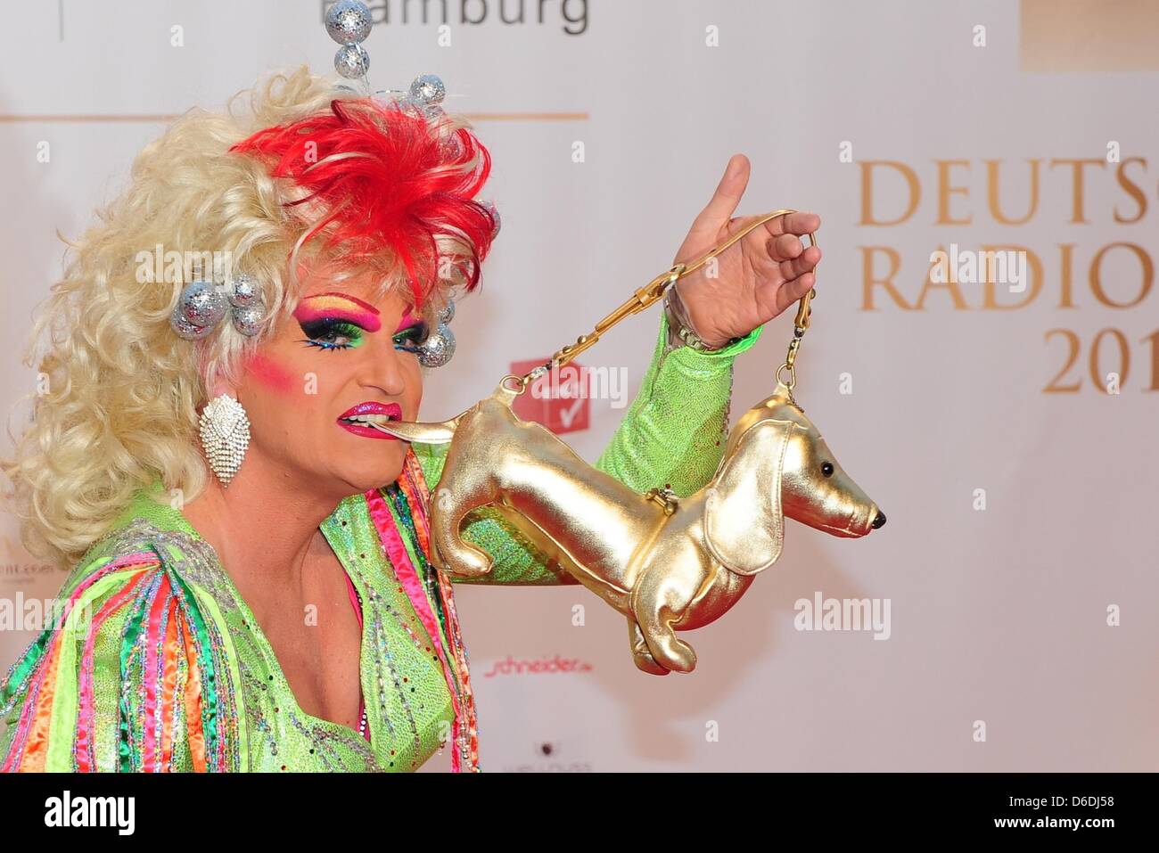 Drag queen Olivia Jones poses for the camera during the red carpet ...