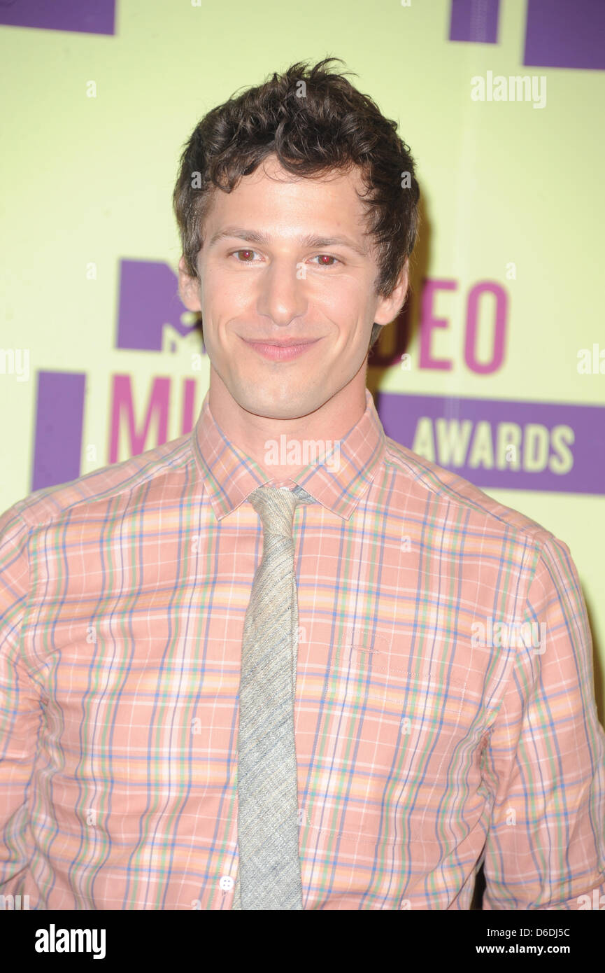 Actor Andy Samberg poses at the MTV Video Music Awards Photo Press Room ...