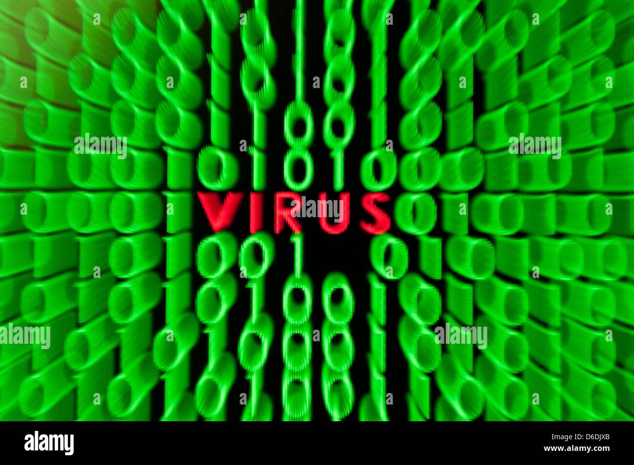 ILLUSTRATION - An illustrated picture shows the word 'virus' on a ...