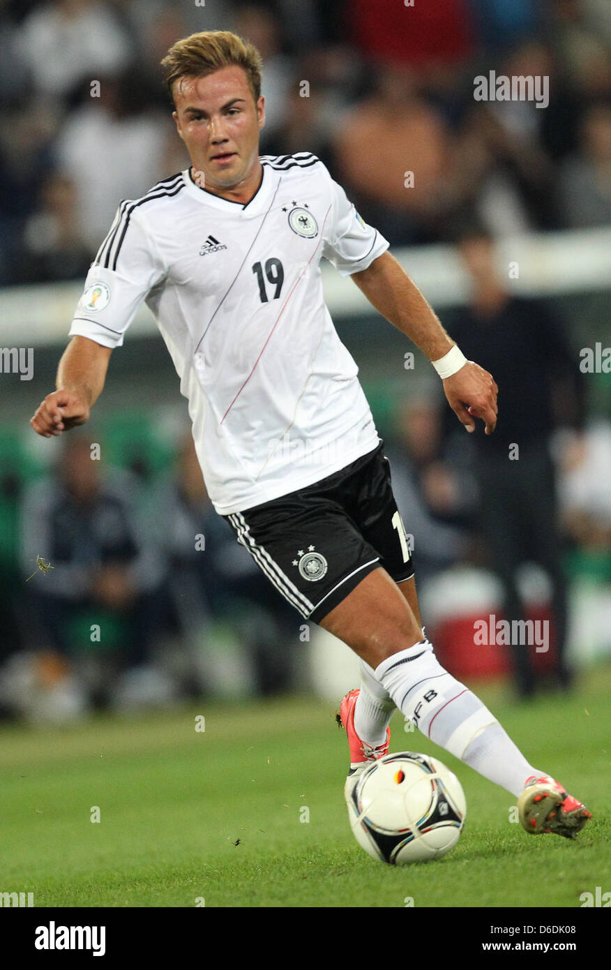 Germany's Mario Goetze in action during the Group C World Cup 2014 ...