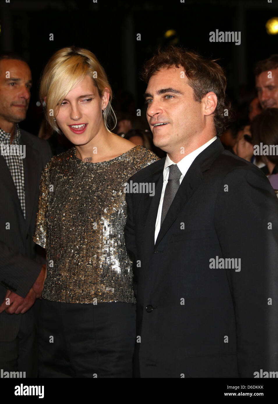 Actor Joaquin Phoenix and Heather Christie arrive at the premiere of ...