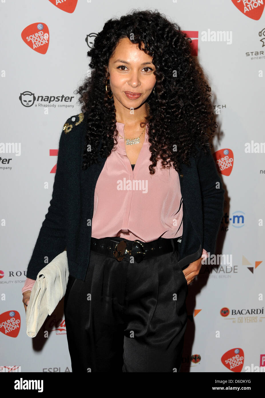 Singer Joy Denalane arrives at the 'Music meets Media' event at Grand ...