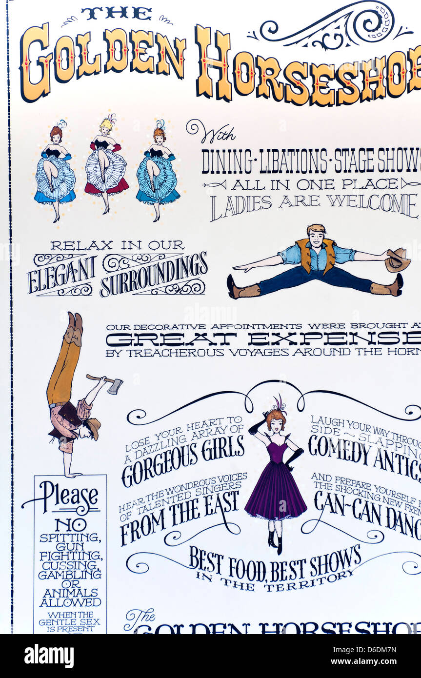 Vintage poster Golden Horseshoe Stock Photo - Alamy