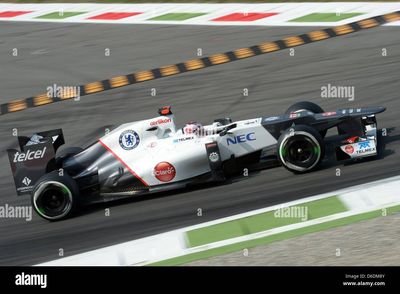 Japanese Formula One driver Kamui Kobayashi of Sauber steers his car ...