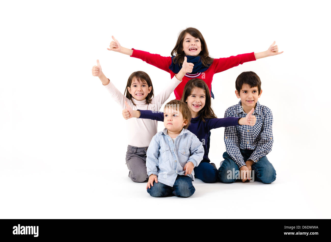 Five brothers from a large family Stock Photo - Alamy