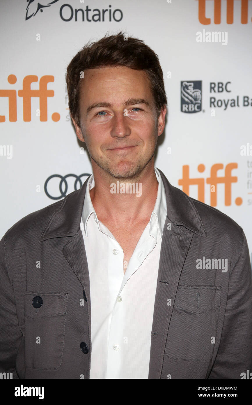 Producer / actor Edward Norton arrives at the premiere of "Thanks For ...