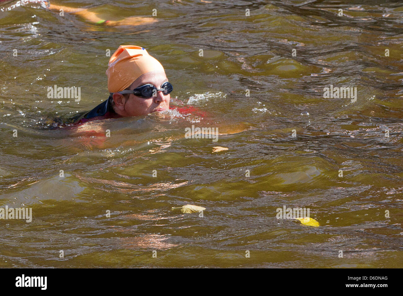 Dutch Princess Maxima swims through the canals of Amsterdam, The ...