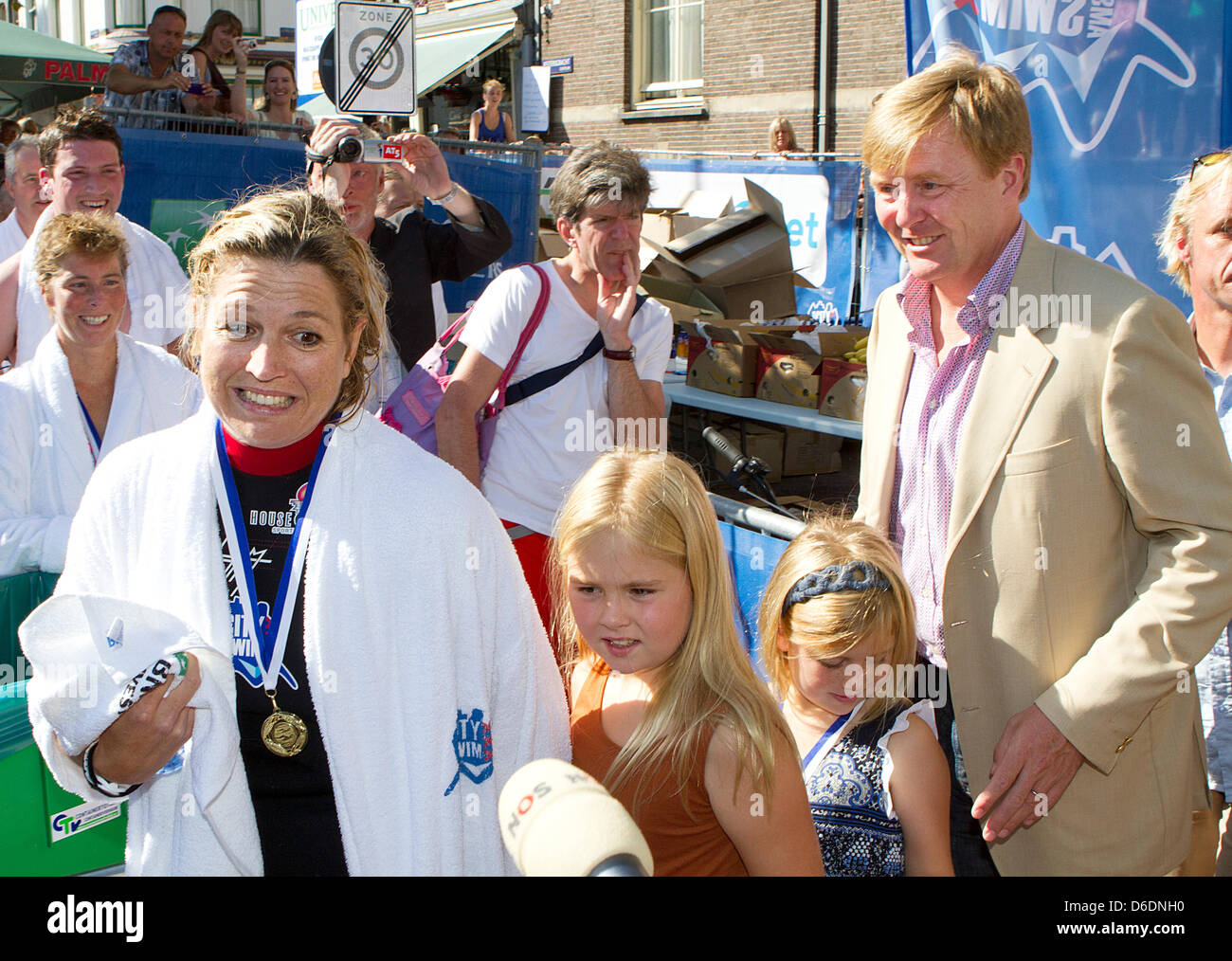 Dutch Princess Maxima is holding hands with her daughters Princess ...