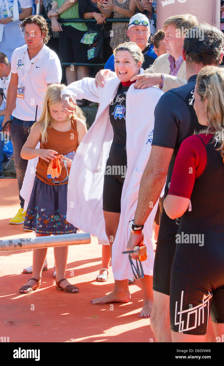 Dutch Princess Maxima is holding hands with her daughtesr Princess ...