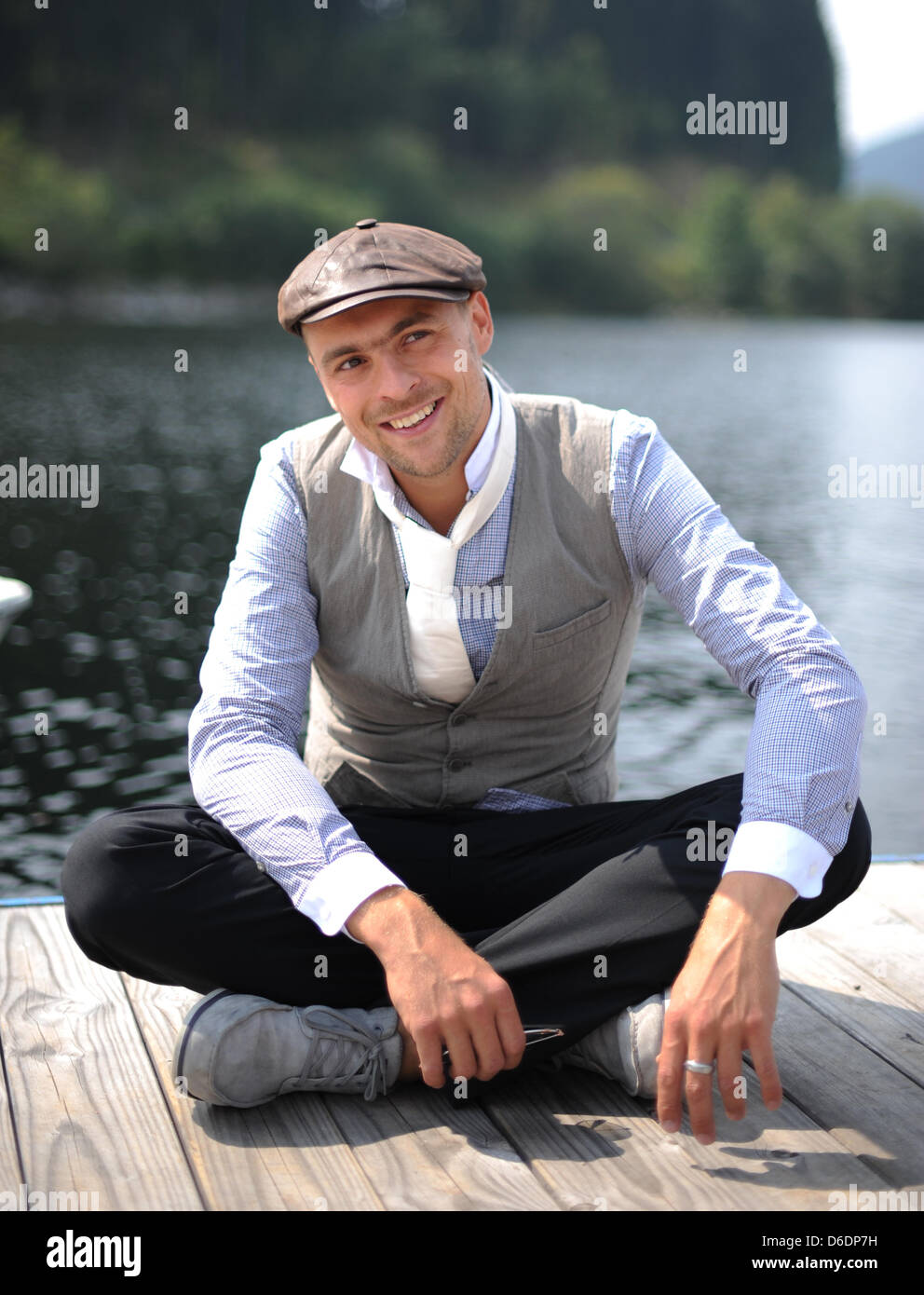 dpa-exclusive - Singer Max Mutzke poses at Schluchsee, Germany, 04 ...