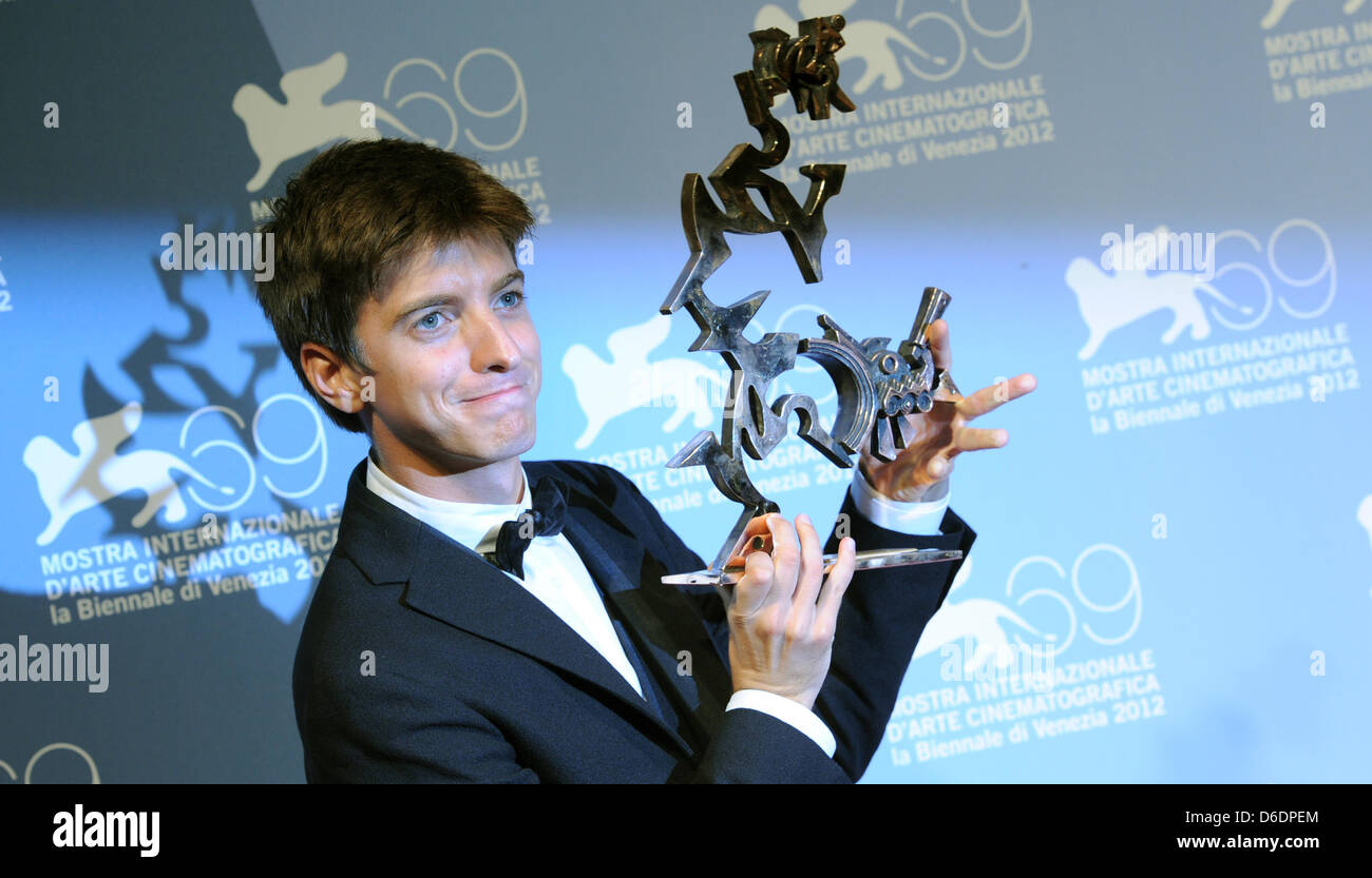 Italian actor Fabrizio Falco presents the Mastroianni prize for best ...