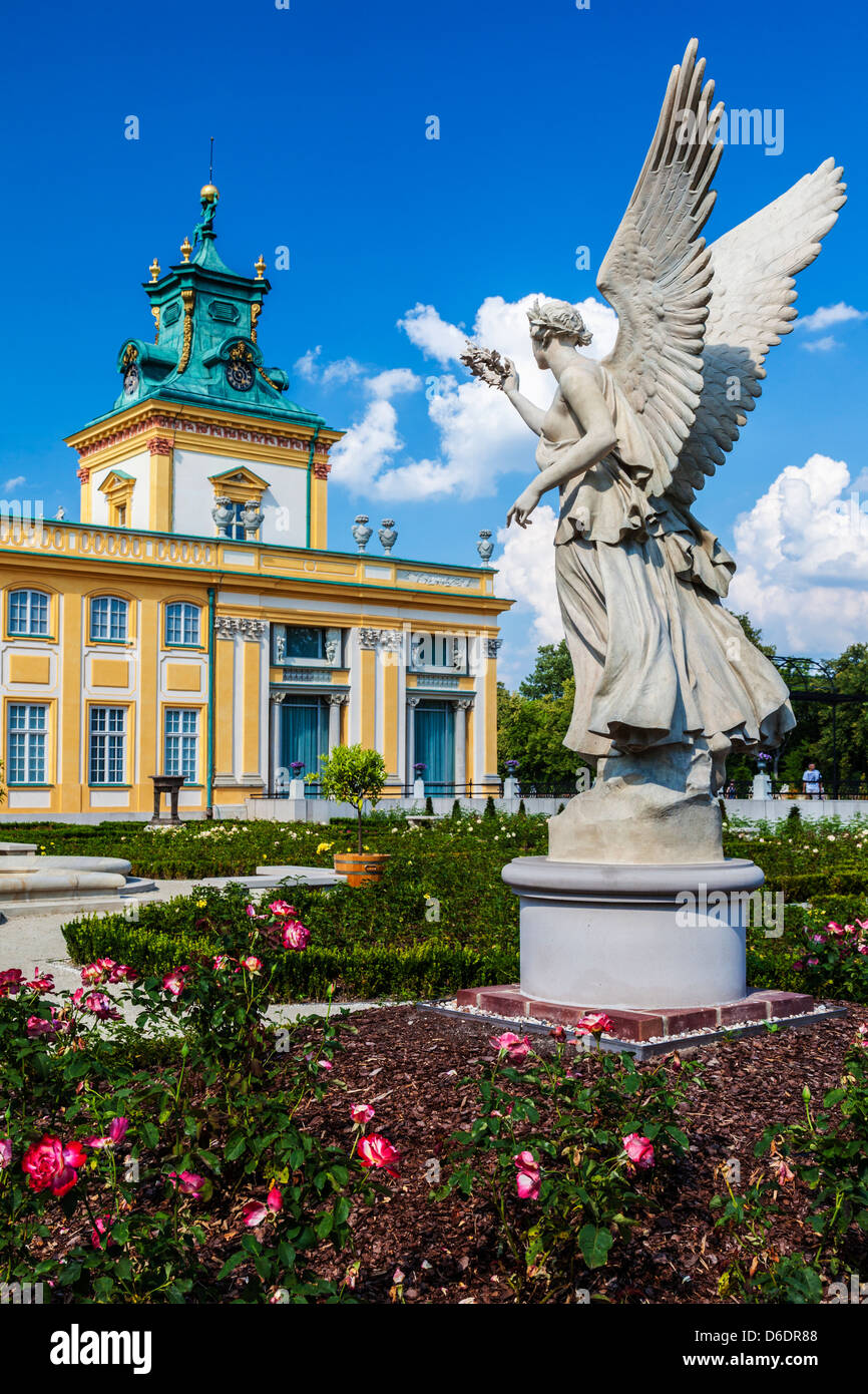 The formal gardens of the 17th century Wilanów Royal Palace in Warsaw ...