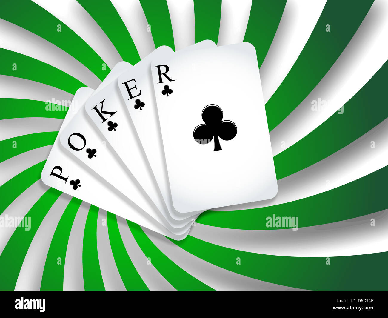 poker background with shadows and green twisted stripes, abstract ...