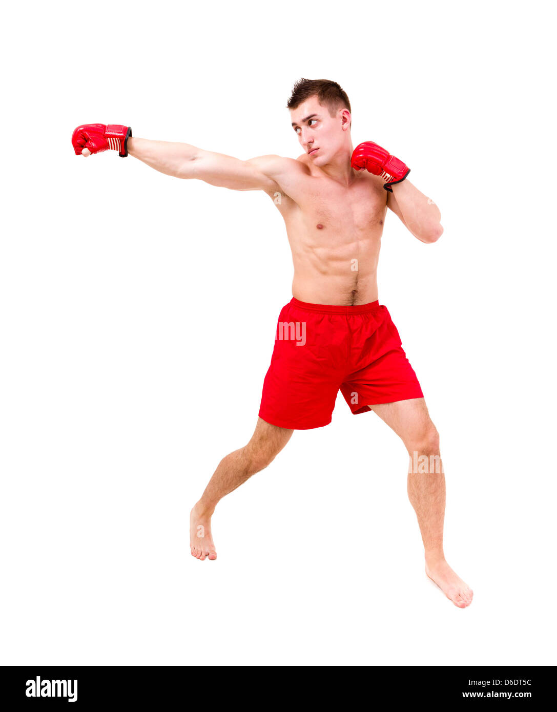 Boxer man doing exercise Stock Photo - Alamy