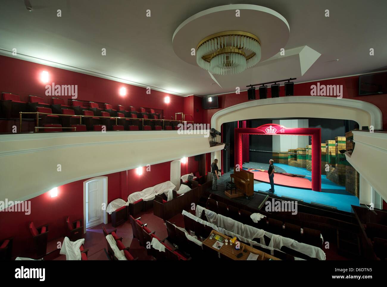 View of the auditorium of the Theatre Doebeln in Doebeln, Germany, 13 ...