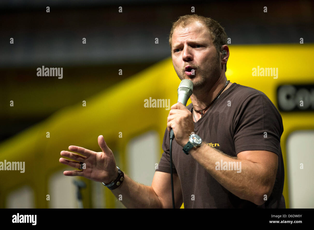 Comedian Mario Barth performs at the TUI-Arena in Hanover, Germany, 13 ...