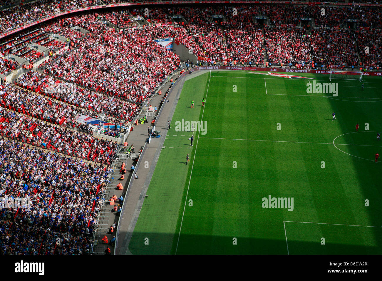 Wembley Stadium during a football soccer match between Liverpool and ...