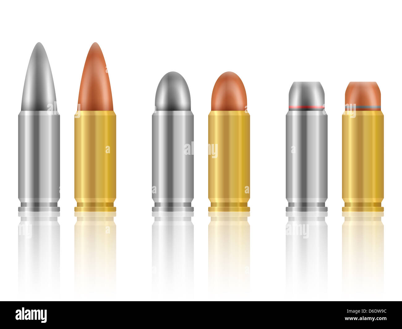 Bullet set isolated on a white background Stock Photo - Alamy