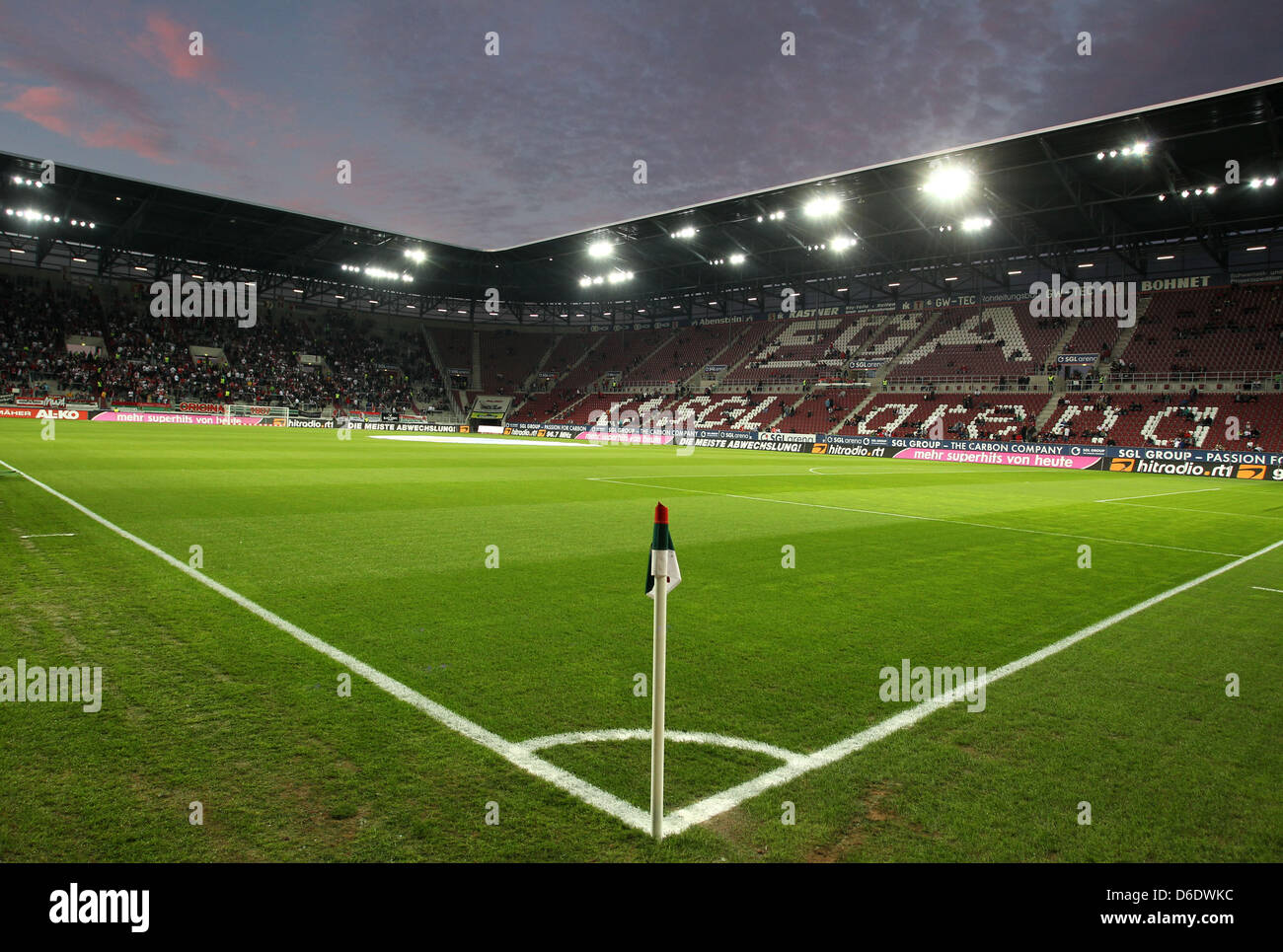 The SGL Arena is pictured before the German Bundesliga match between FC ...