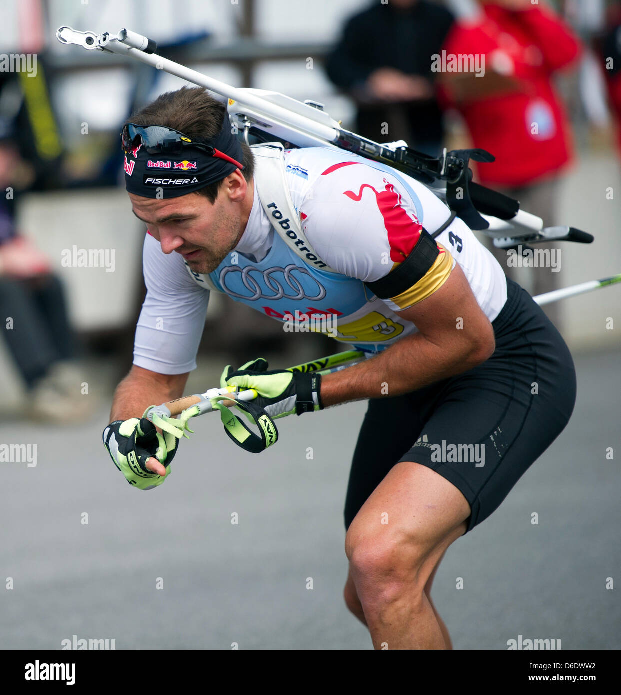 Biathlete Michael Roesch is pictured during the 2012 German Biathlon ...