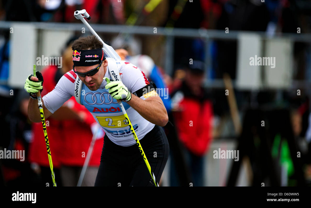 Biathlete Michael Roesch is pictured during the 2012 German Biathlon ...