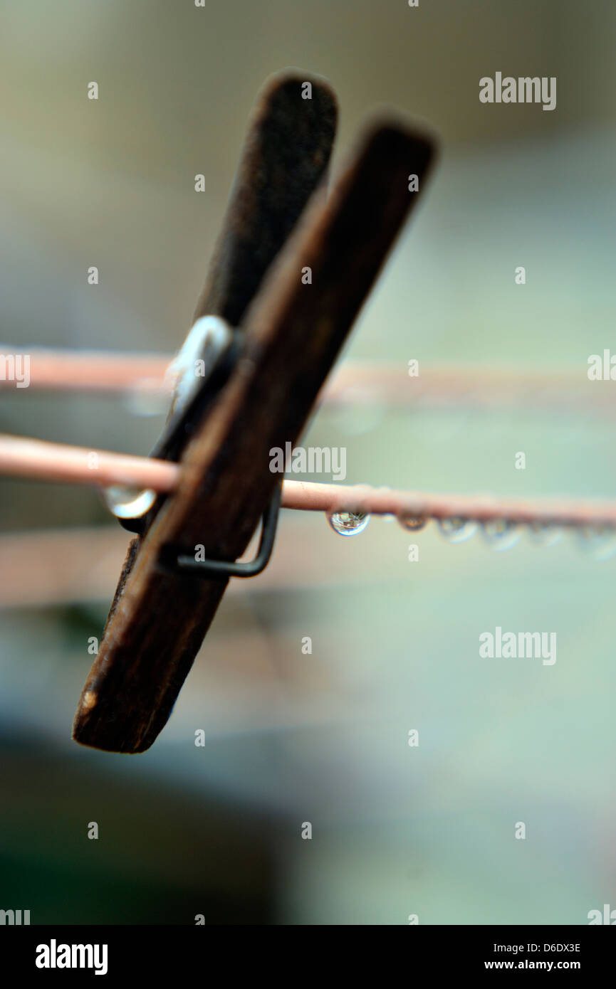 Wet pegs hi-res stock photography and images - Alamy