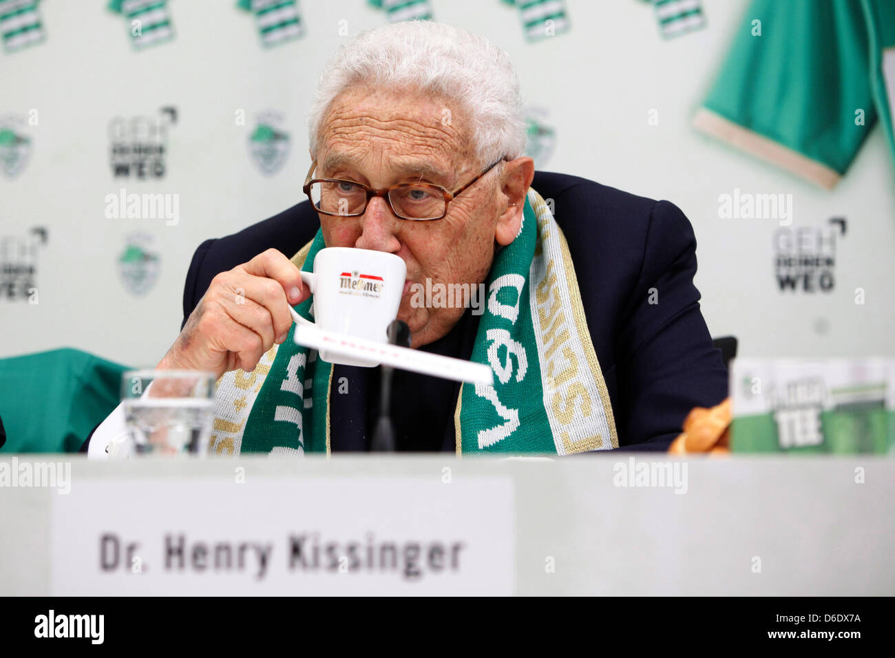 Former American Secretary of State Henry Kissinger attends a match at ...