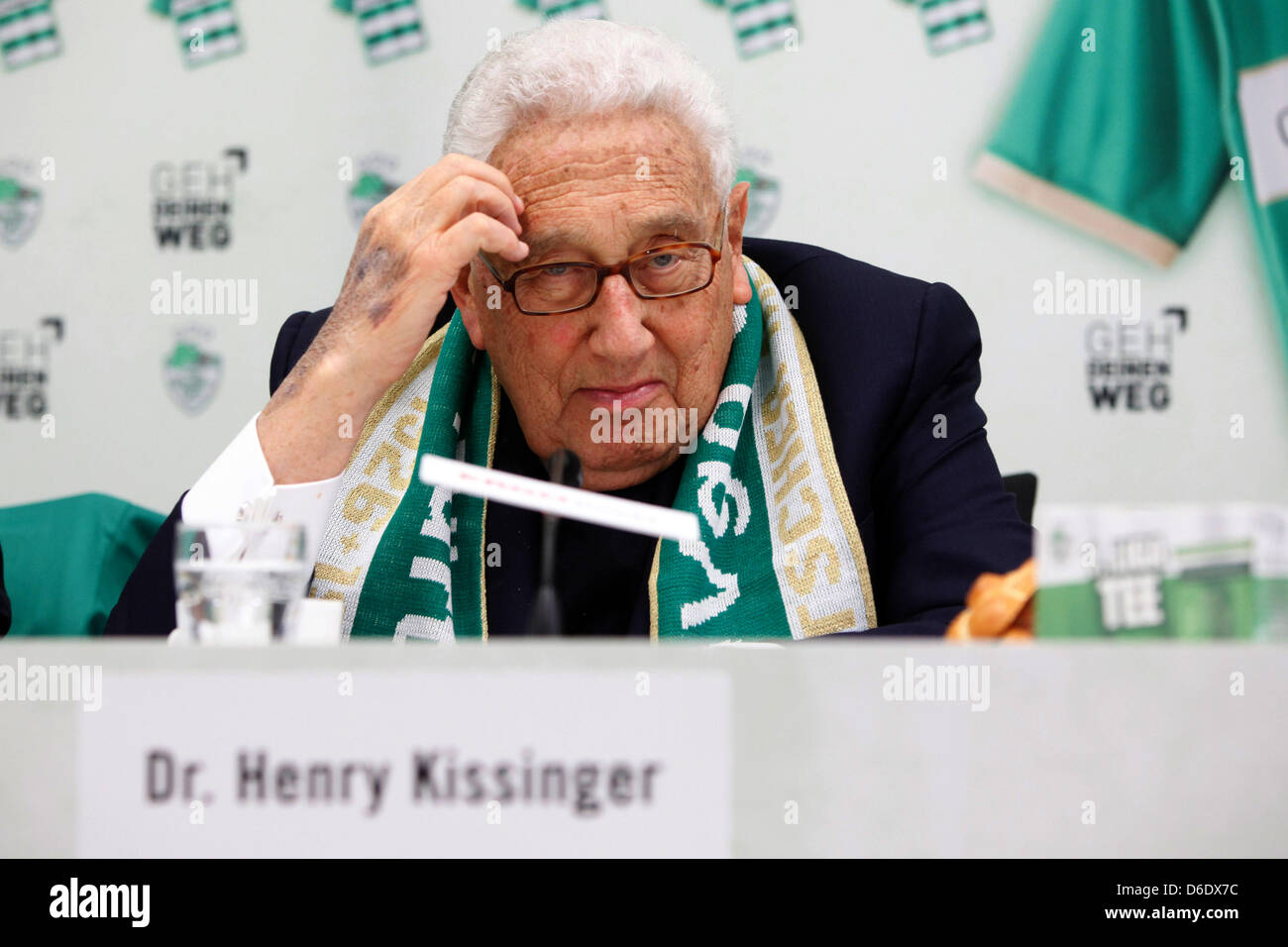 Former American Secretary of State Henry Kissinger attends a match at ...