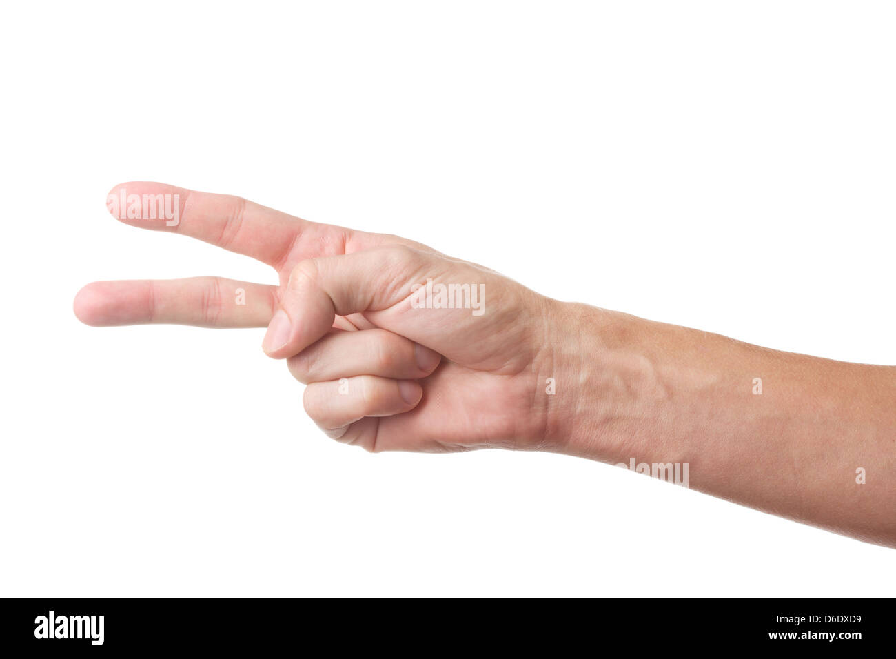 Victory hand sign Cut Out Stock Images & Pictures - Alamy