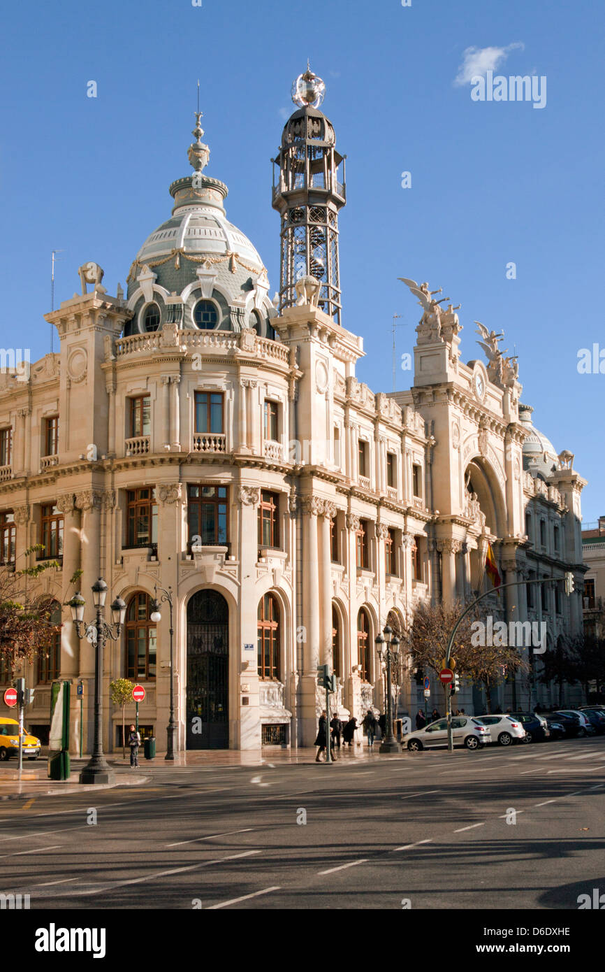 Valencia City, Spain. The Post Office Building (Correos Stock Photo - Alamy