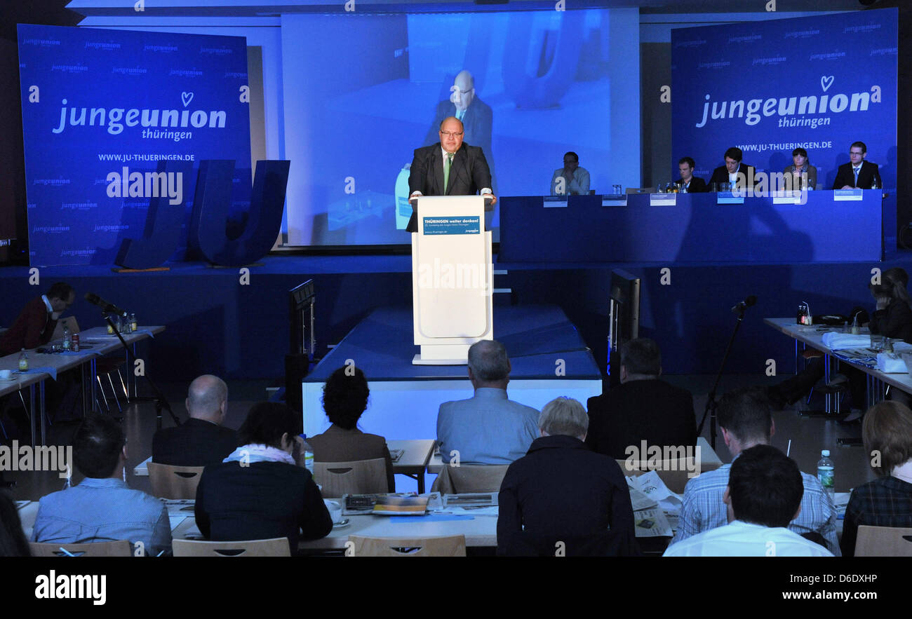 German Environment Minister Peter Altmaier delivers a speech during the ...